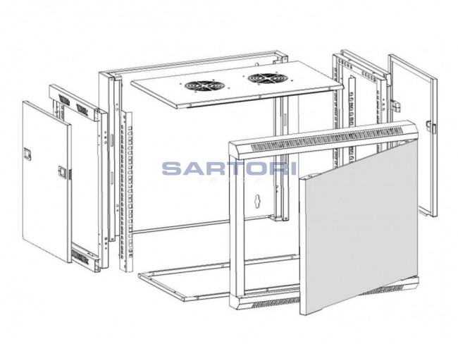ARMADIO RACK 19" DA MURO DA ASSEMBLARE